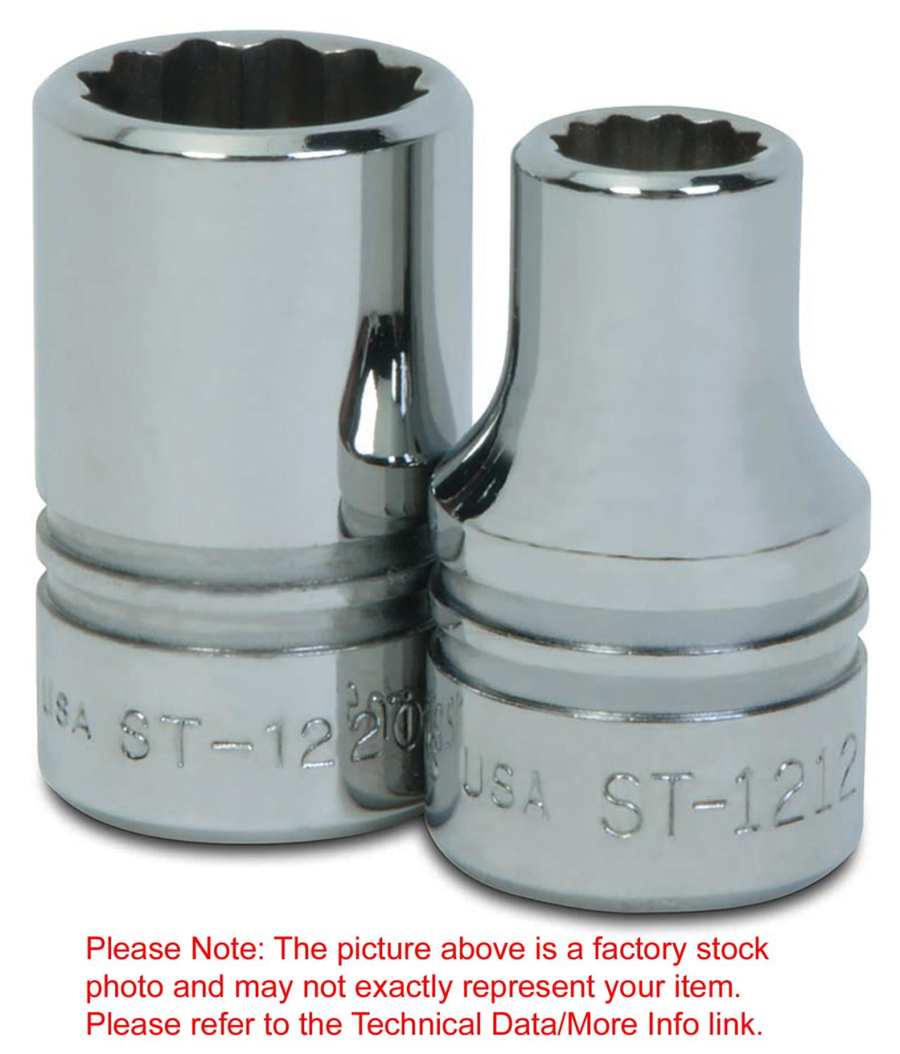 1/2" Drive, 27mm Metric Socket, 6 Points, Standard 1/2" D,6Pt,27mm ...