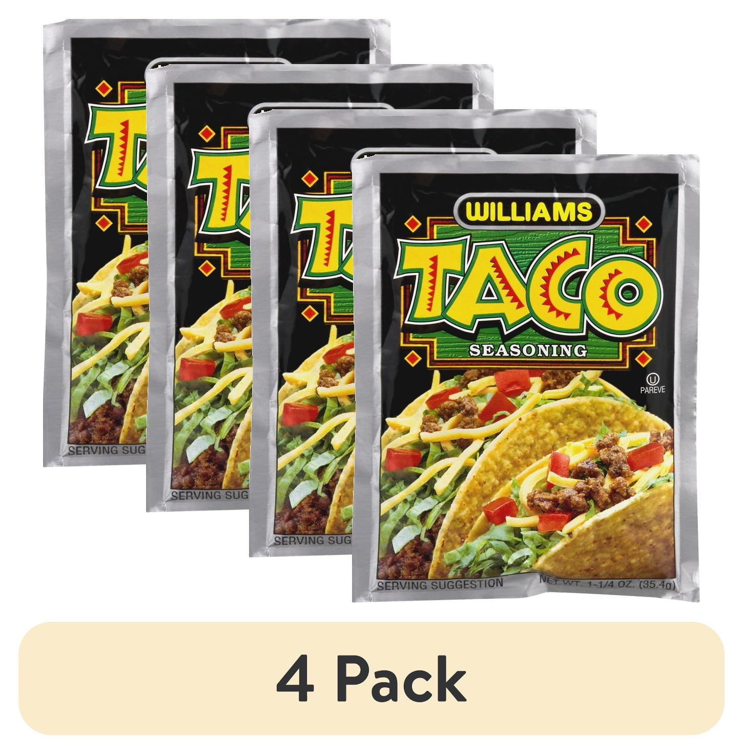 (4 pack) Williams Taco Seasoning, 1.25 oz - Walmart.com