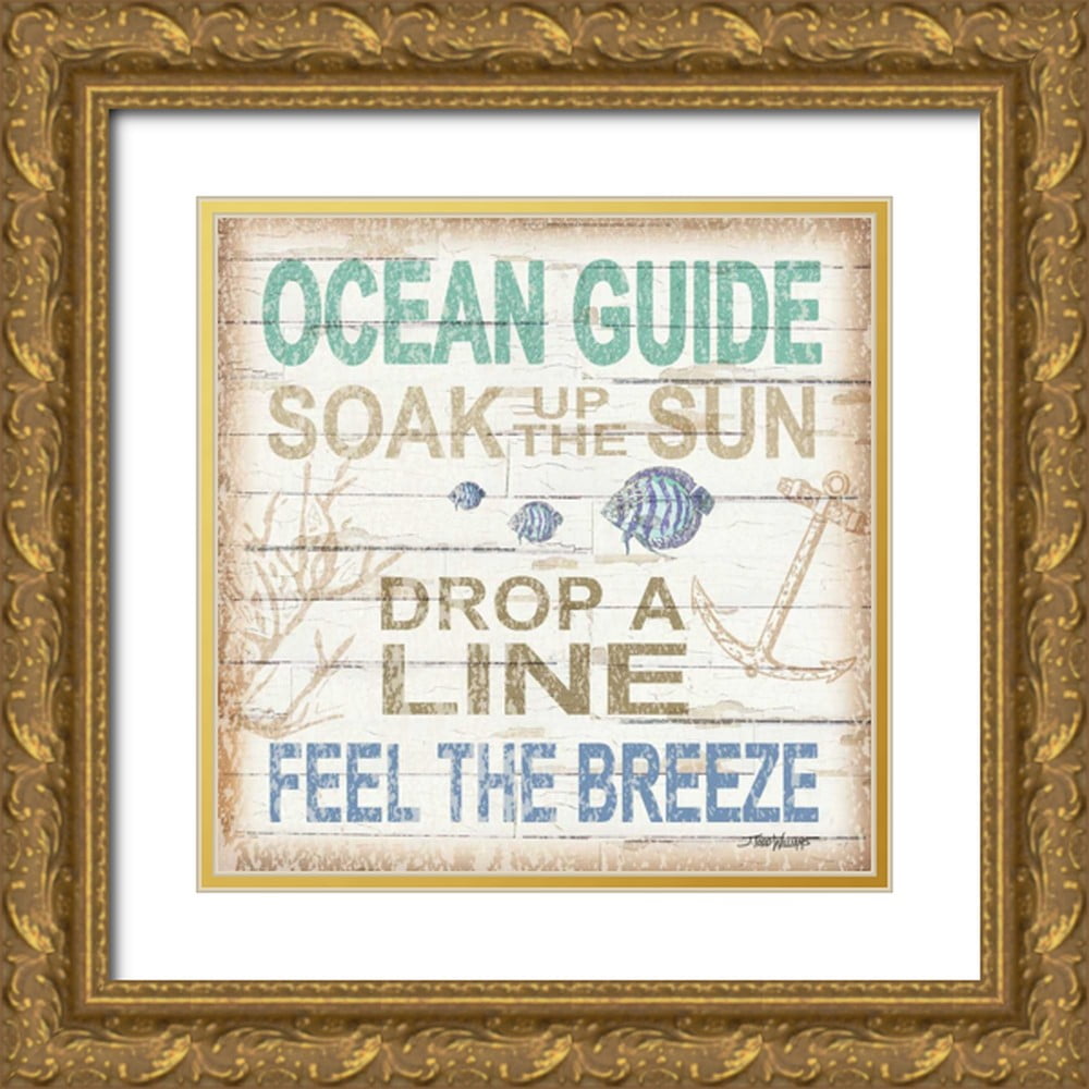 Williams, Todd 26x26 Gold Ornate Wood Framed with Double Matting Museum Art Print Titled - Ocean ...