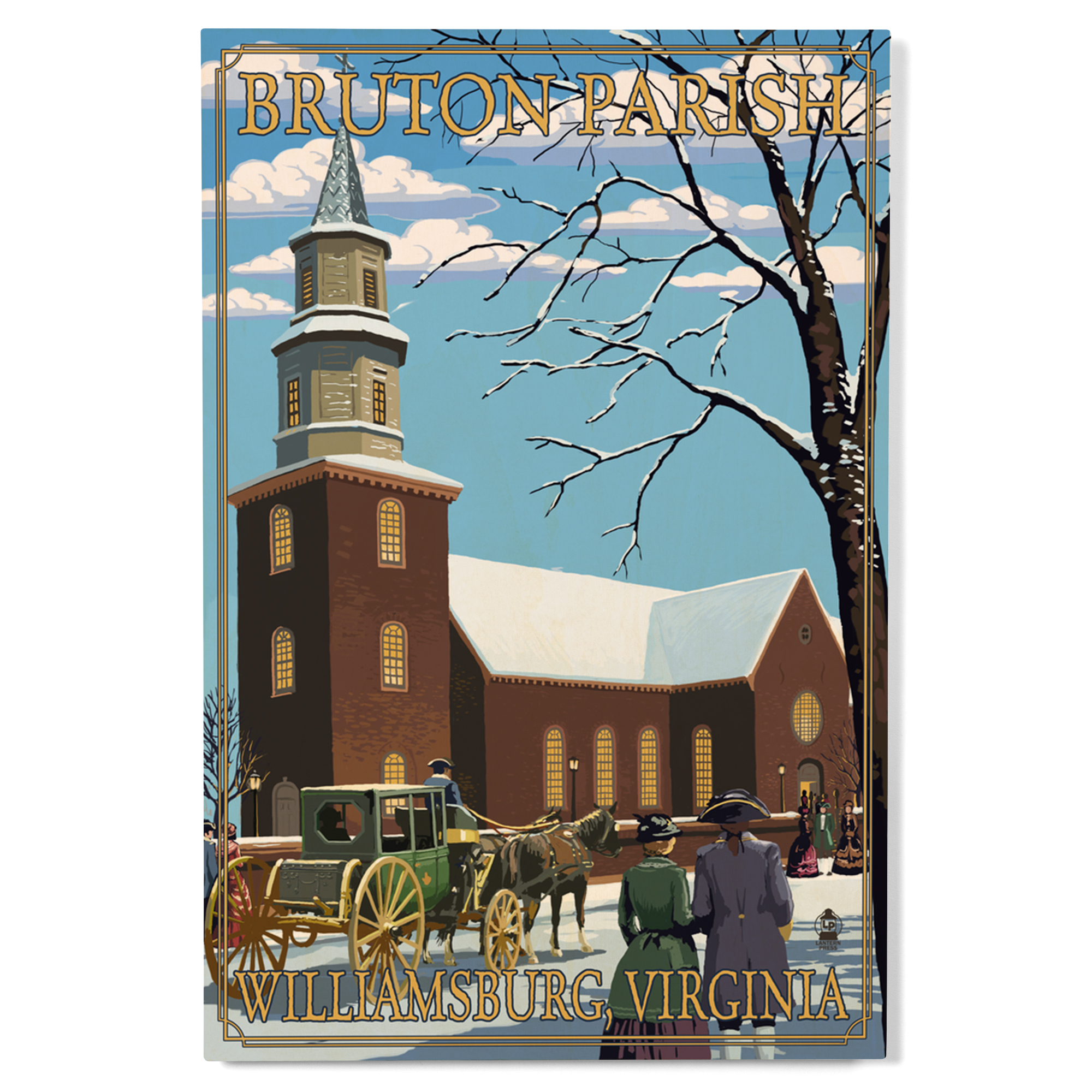 Williamsburg, Virginia, Bruton Parish Daytime Winter Scene Birch Wood ...
