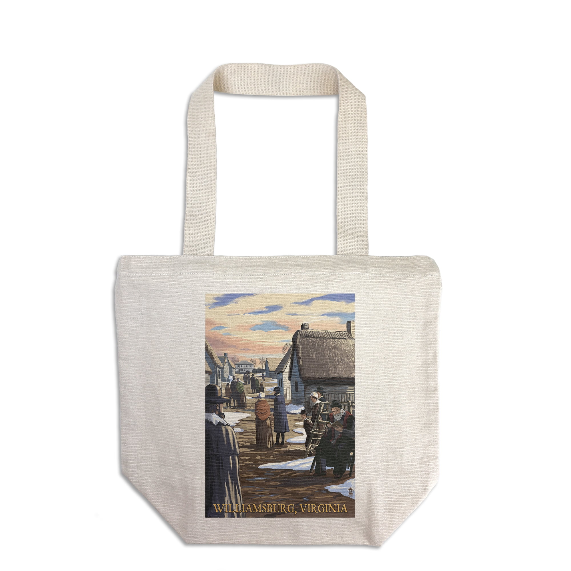 Williamsburg, Virginia, Colonial Scene (100% Cotton Canvas Reusable ...