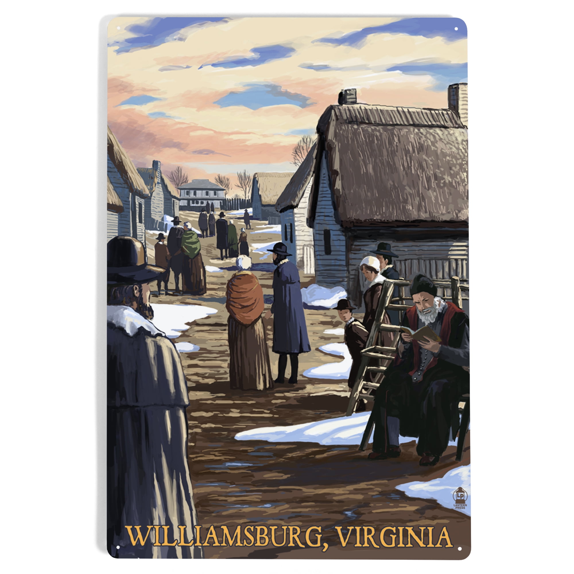 Williamsburg, Virginia, Colonial Scene (12x18 Aluminum Art, Indoor ...