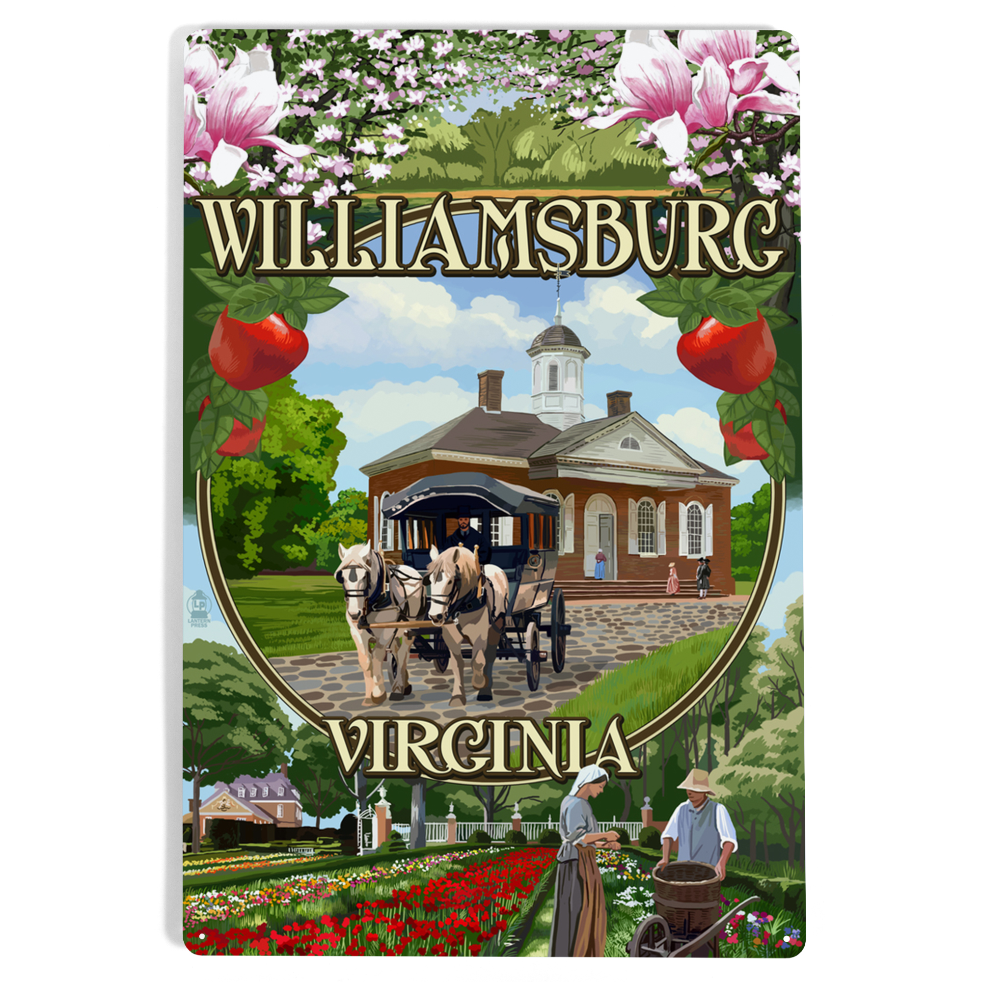 Williamsburg, Virginia, Montage Scenes (12x18 Aluminum Art, Indoor ...