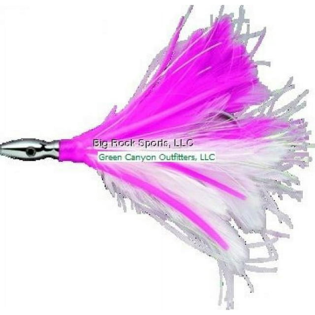 Williamson FFR05PW Flash Feather Rigged Trolling Lure 5" Pink And White ...