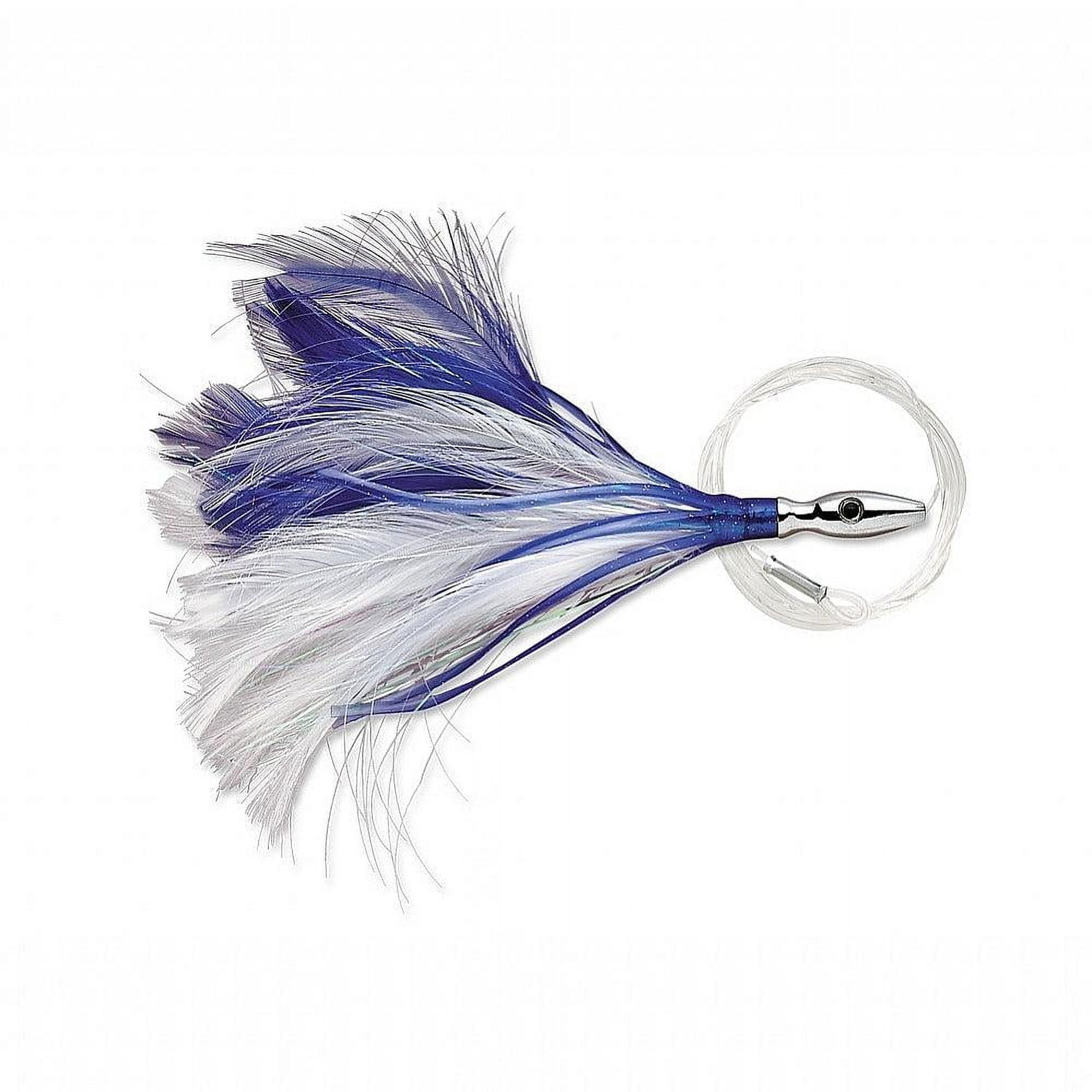 Williamson Flash Feather Rigged Trolling Lure, 4", Blue/White - Walmart.com