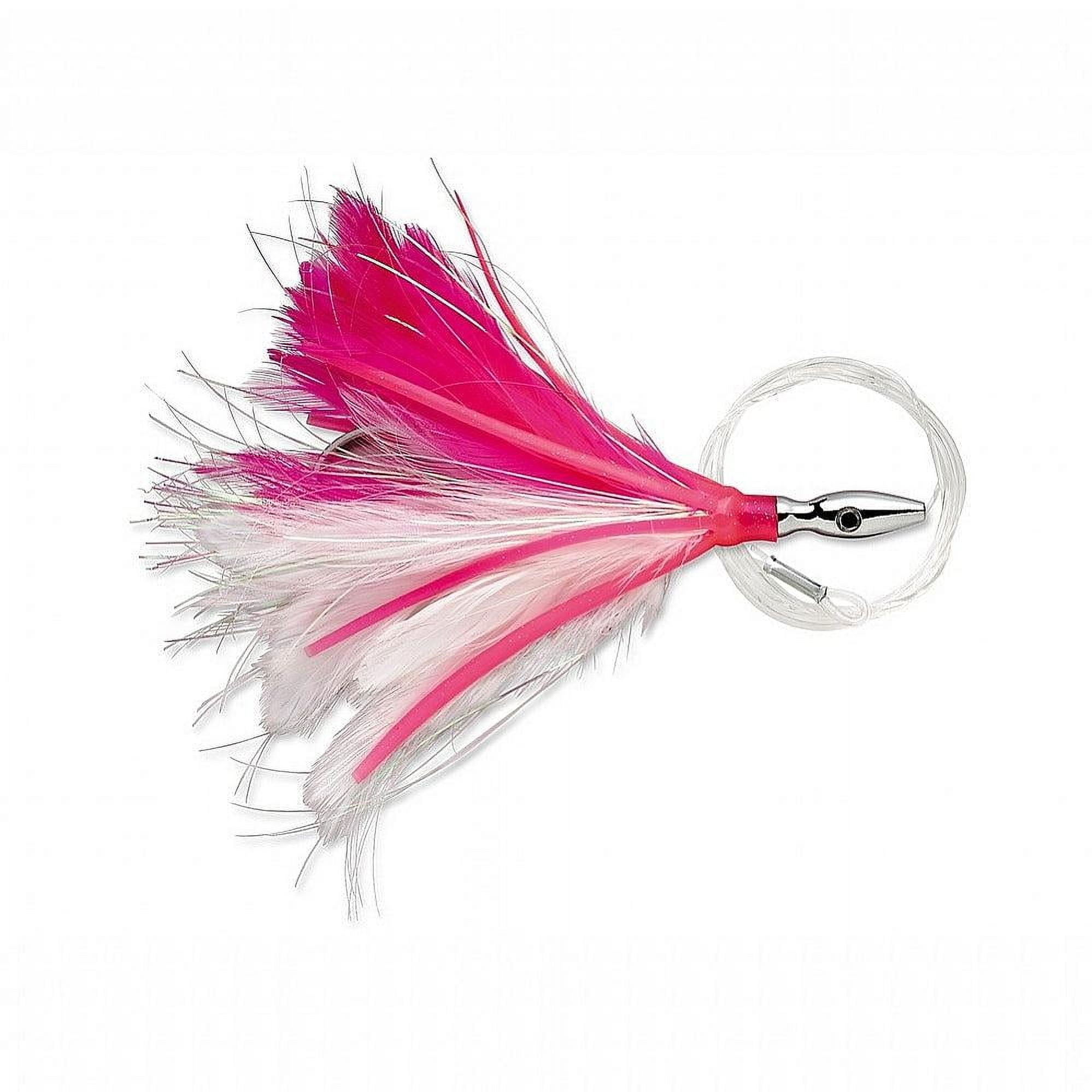 Williamson Flash Feather Rigged Trolling Lure, 4", Pink/White - Walmart.com