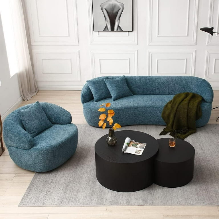 Curved round sofa store
