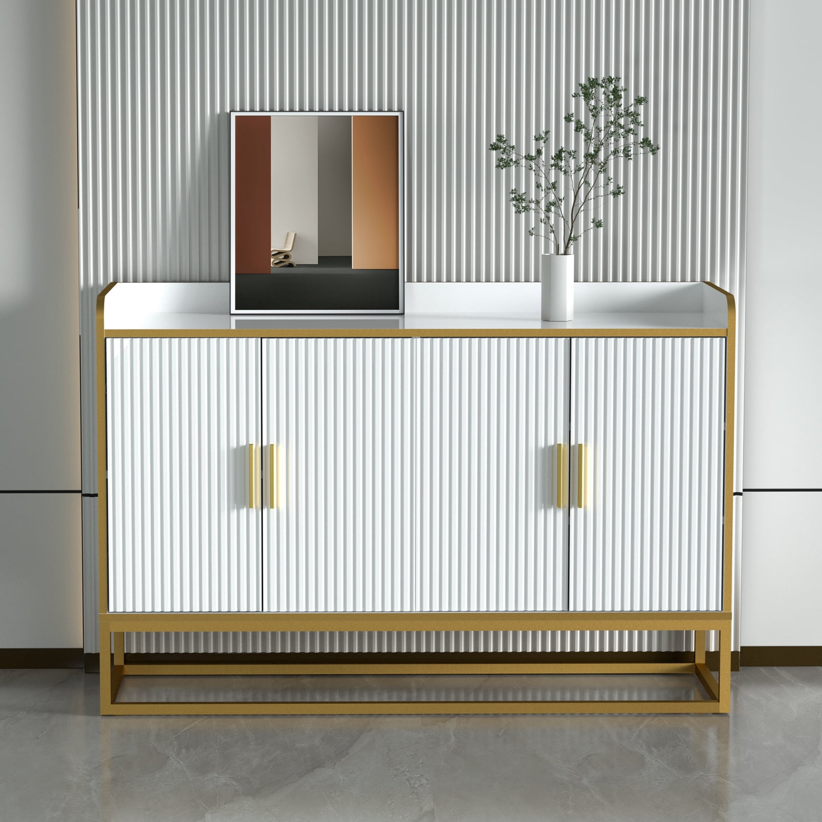 Williamspace 47" Sideboard Buffet Cabinet with Adjustable Shelf,Modern ...