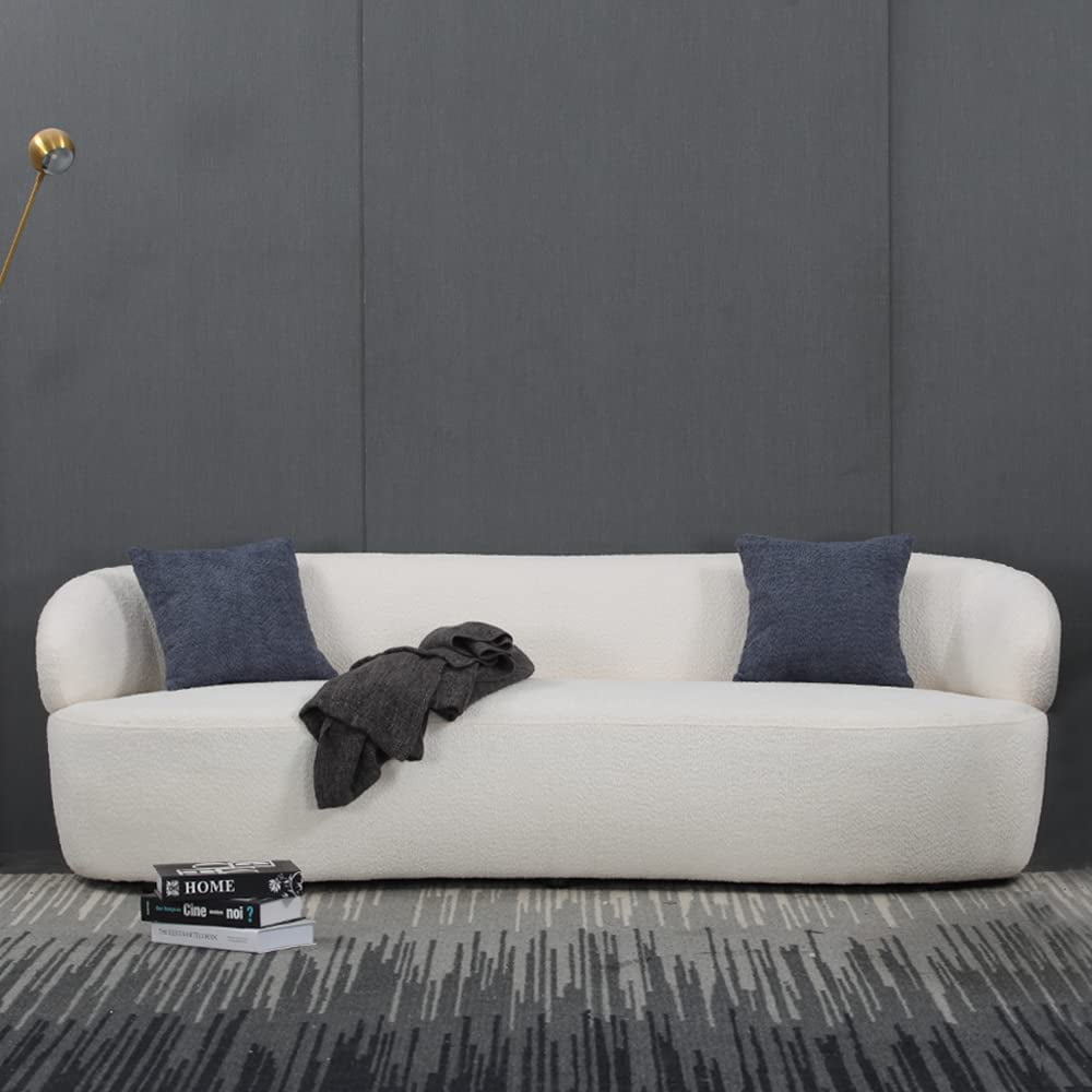 Williamspace 86" Modern Curved Sofa,Mid Century 3 Seater Fabric ...