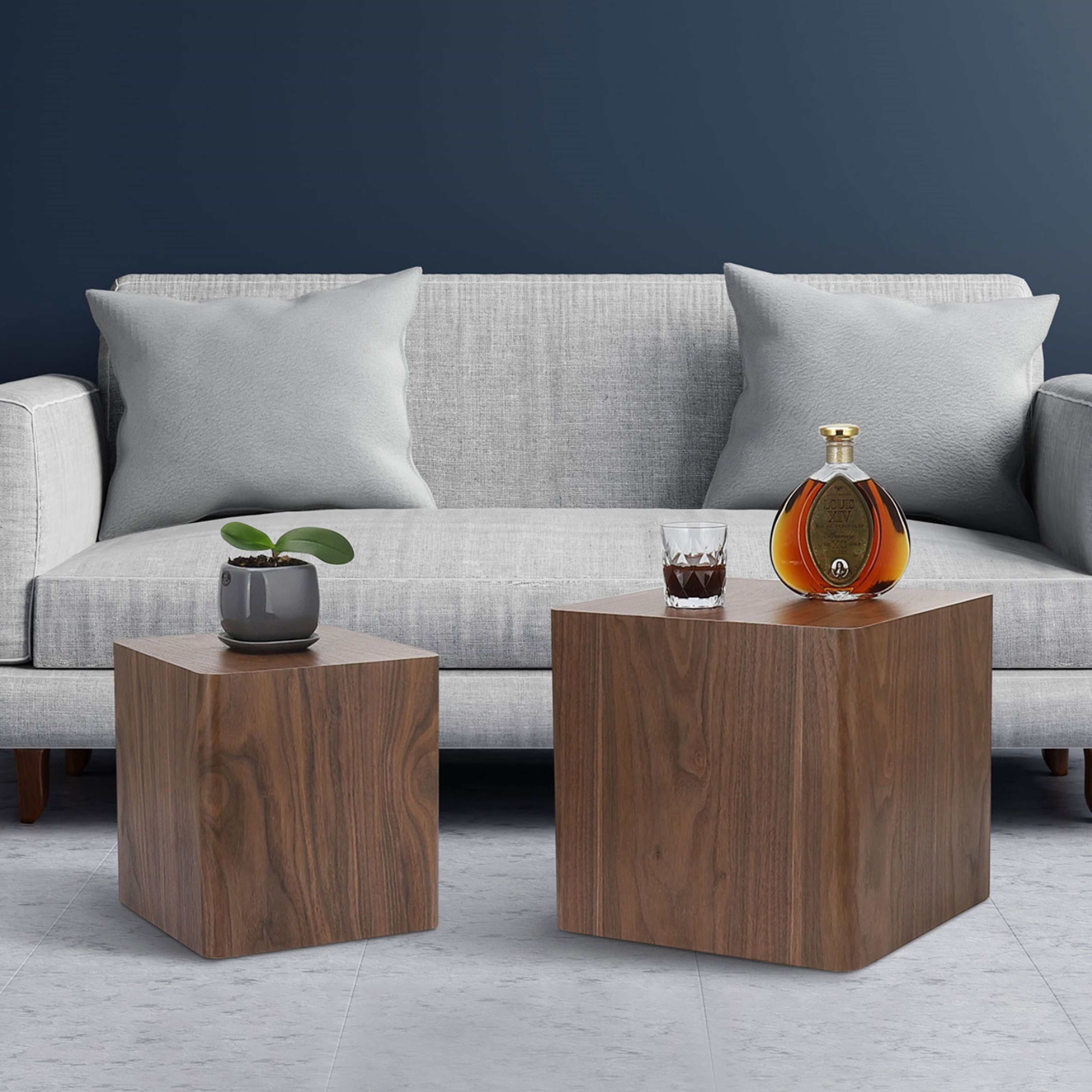 Williamspace Modern Glam Square Nesting Coffee End Side Table for ...