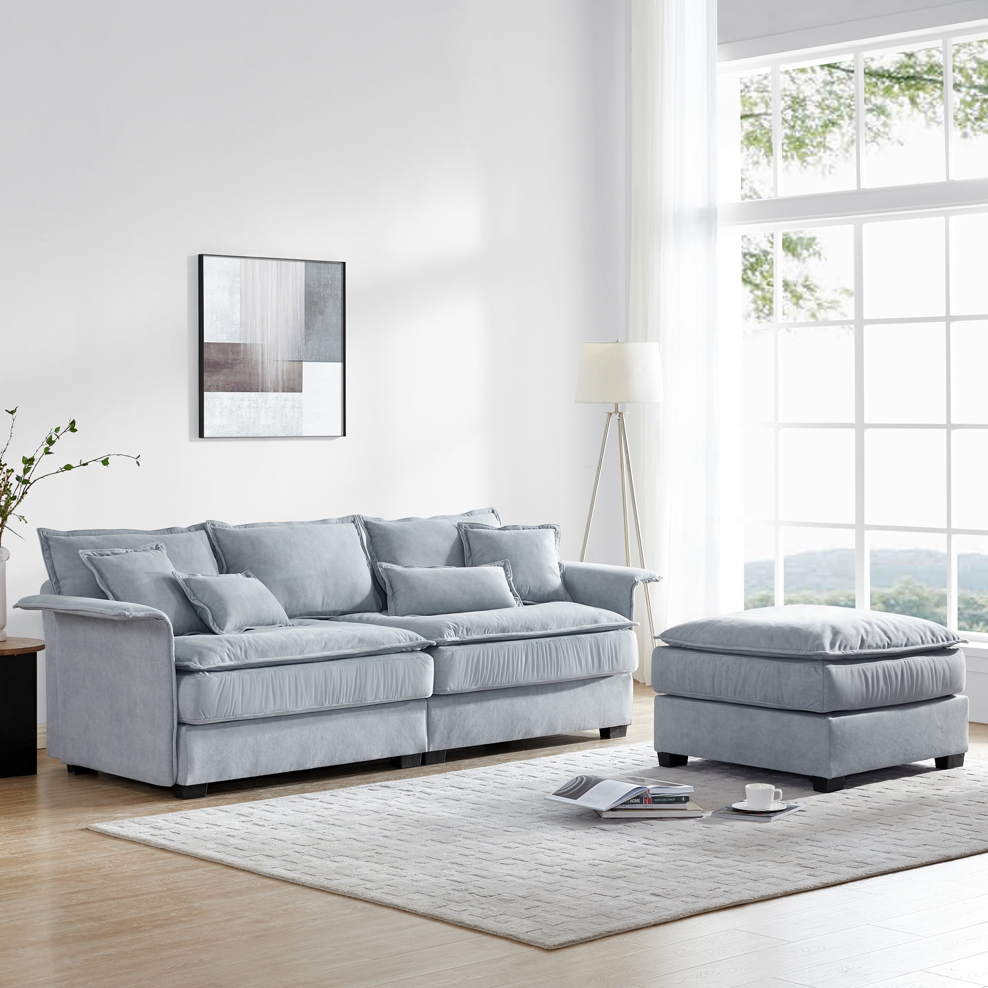 Williamspace Modular Sectional Sofa Couch, 95"x66" L Shaped Upholstered ...