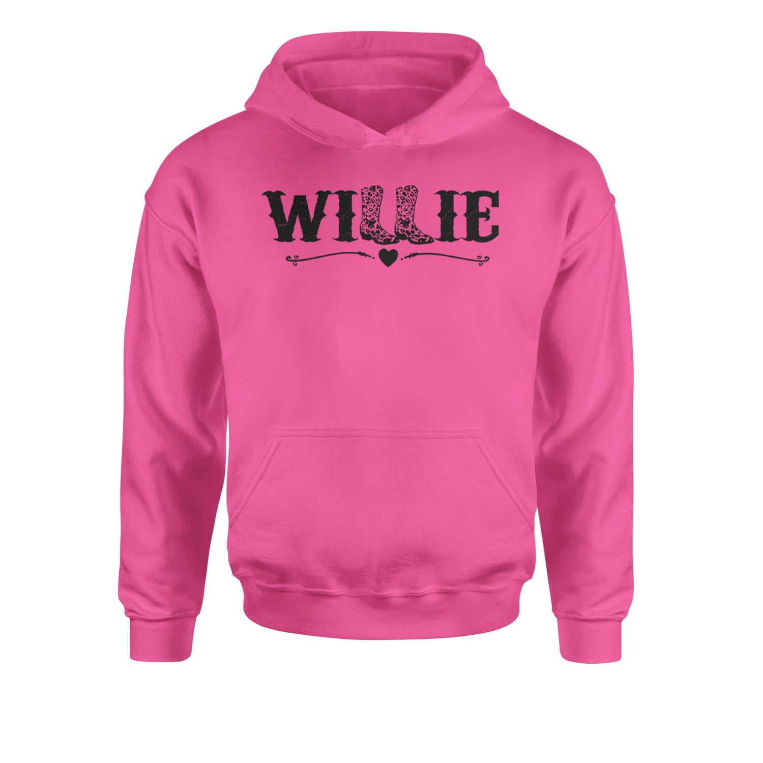 Willie Cowboy Boots Hippy Country Music Youth-Sized Hoodie - Walmart.com