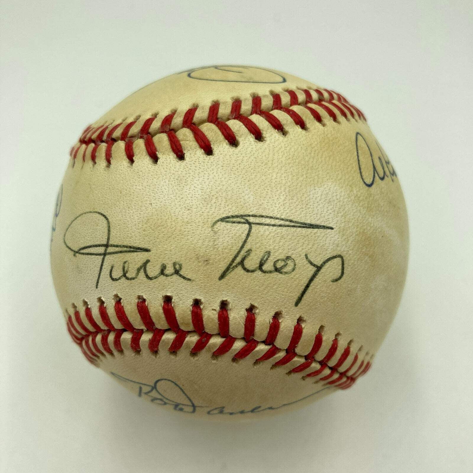 Willie Mays Hank Aaron Stan Musial 3,000 Hit Club Signed Baseball 9 ...