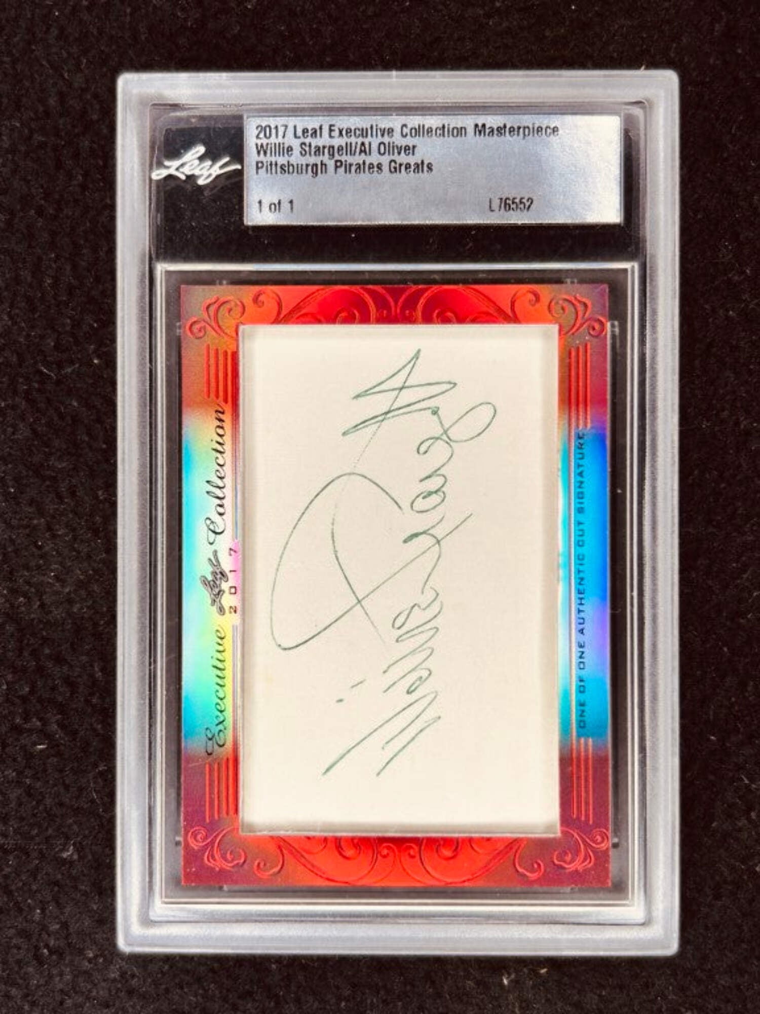 Willie Stargell and Al Oliver 2017 Leaf Masterpiece Cut Signature ...