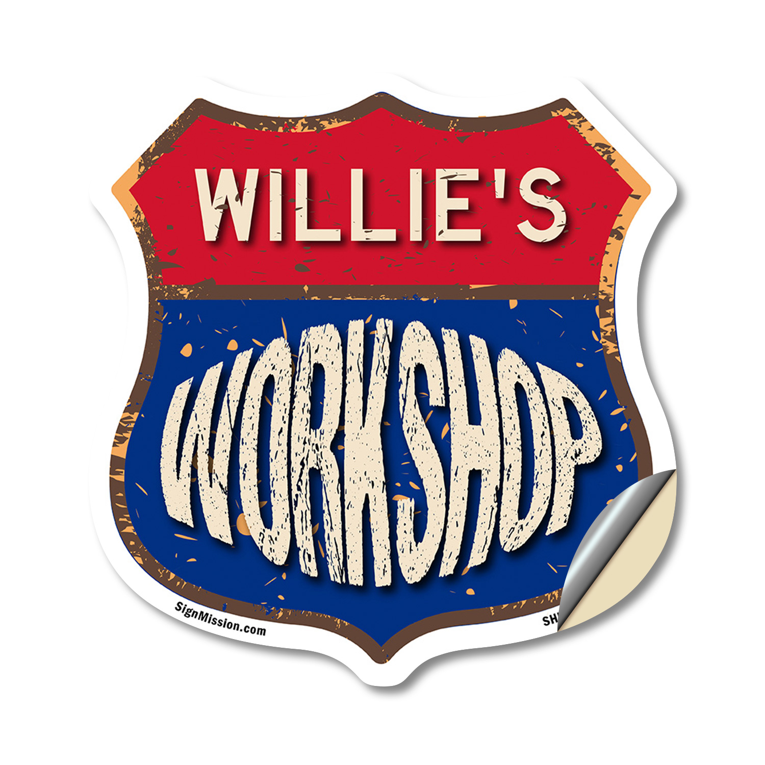 Willie's Workshop 12 inch X 12 inch Shield Shaped Heavy Duty 3.2 mil ...