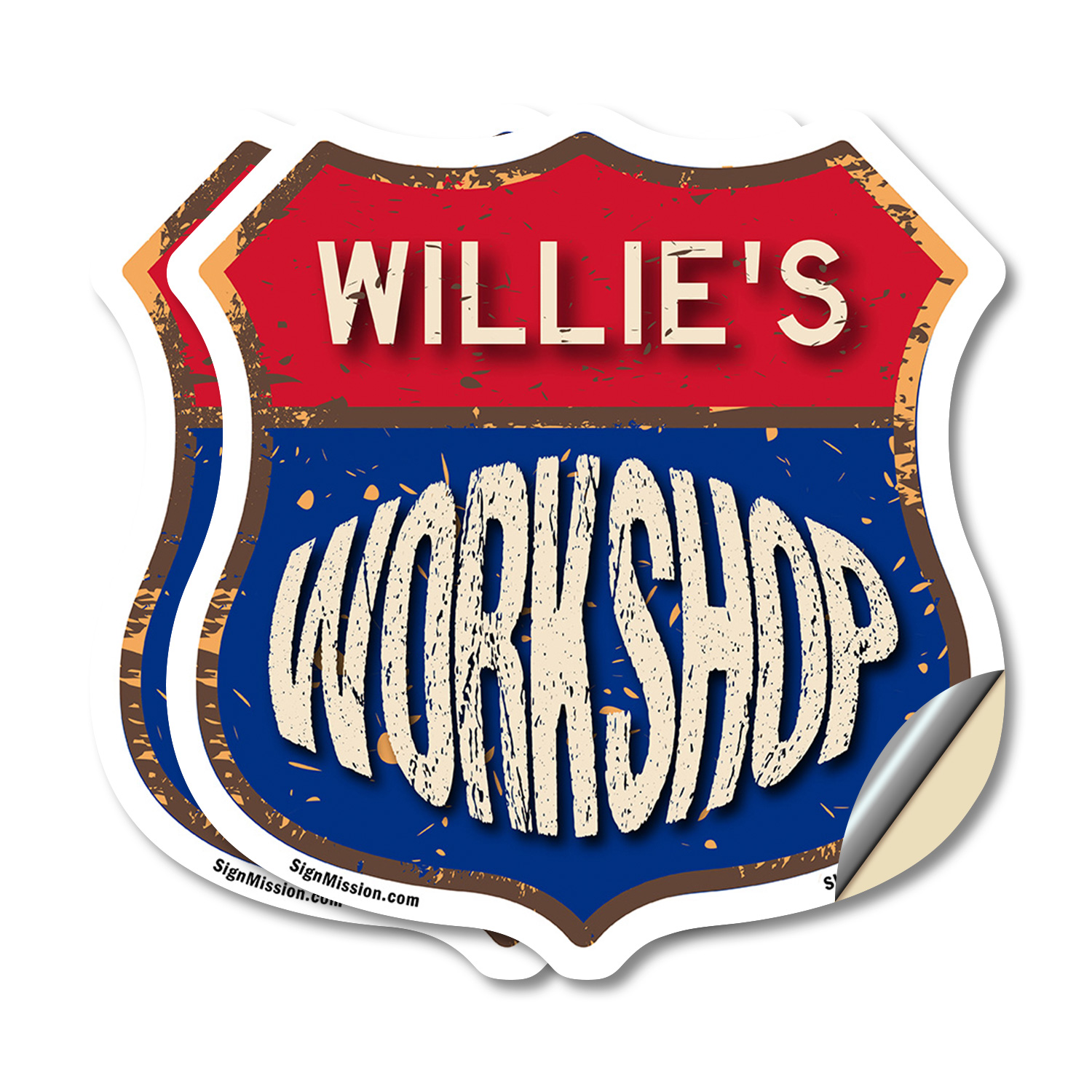 Willie's Workshop (2 Pack) 6 inch X 6 inch Shield Shaped Heavy Duty 3.2 ...