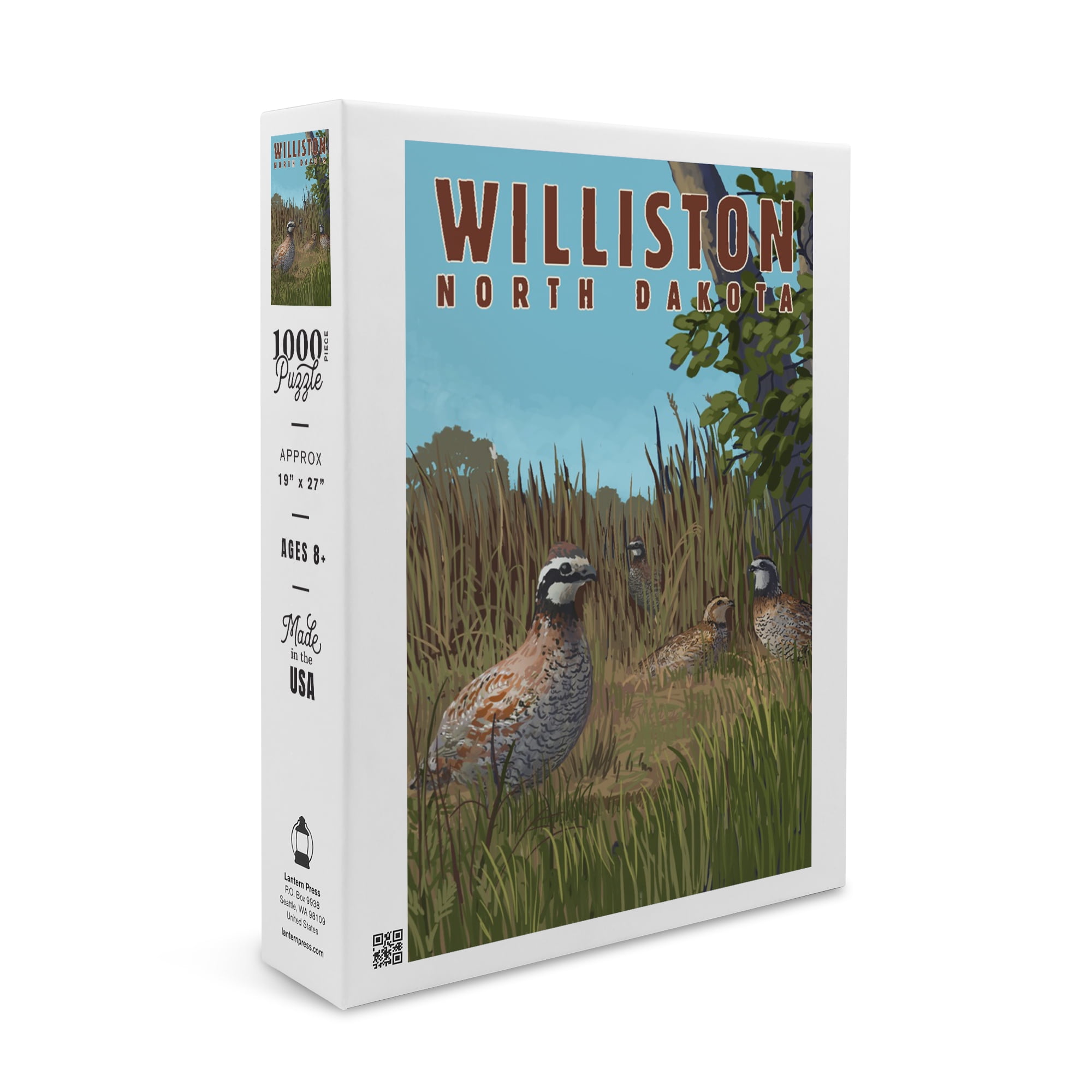 Williston, North Dakota, Quail (1000 Piece Puzzle, Size 19x27 ...