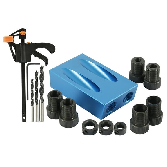 Adjustable Pocket Hole Jig Kit for Woodworking-Mini System with Step ...