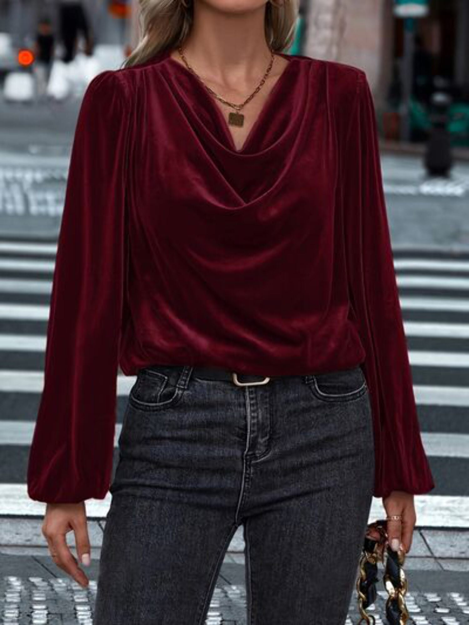 Willow Bell Sleeve Top in Black Multi Ditsy Floral - Walmart.com