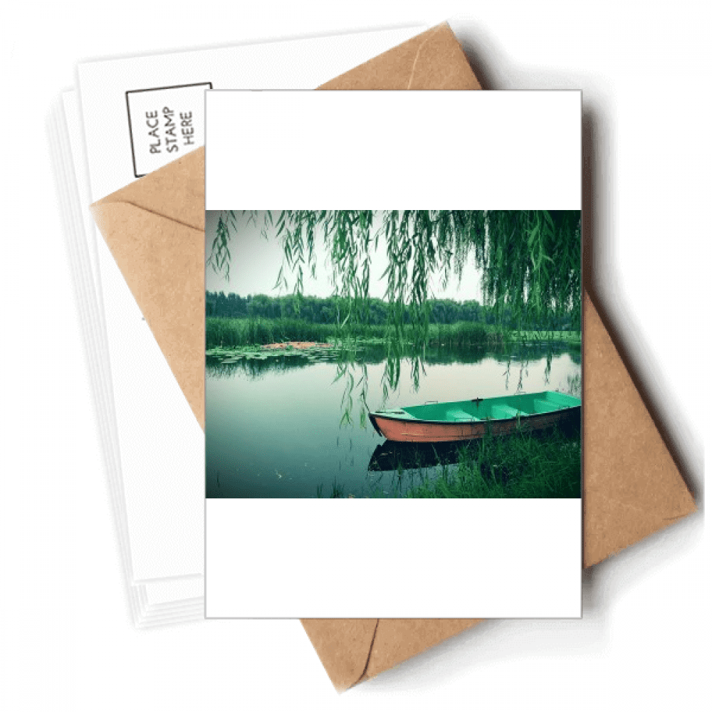 Willow Boat Lake Photography Postcards Envelopes Blank Note Cards ...