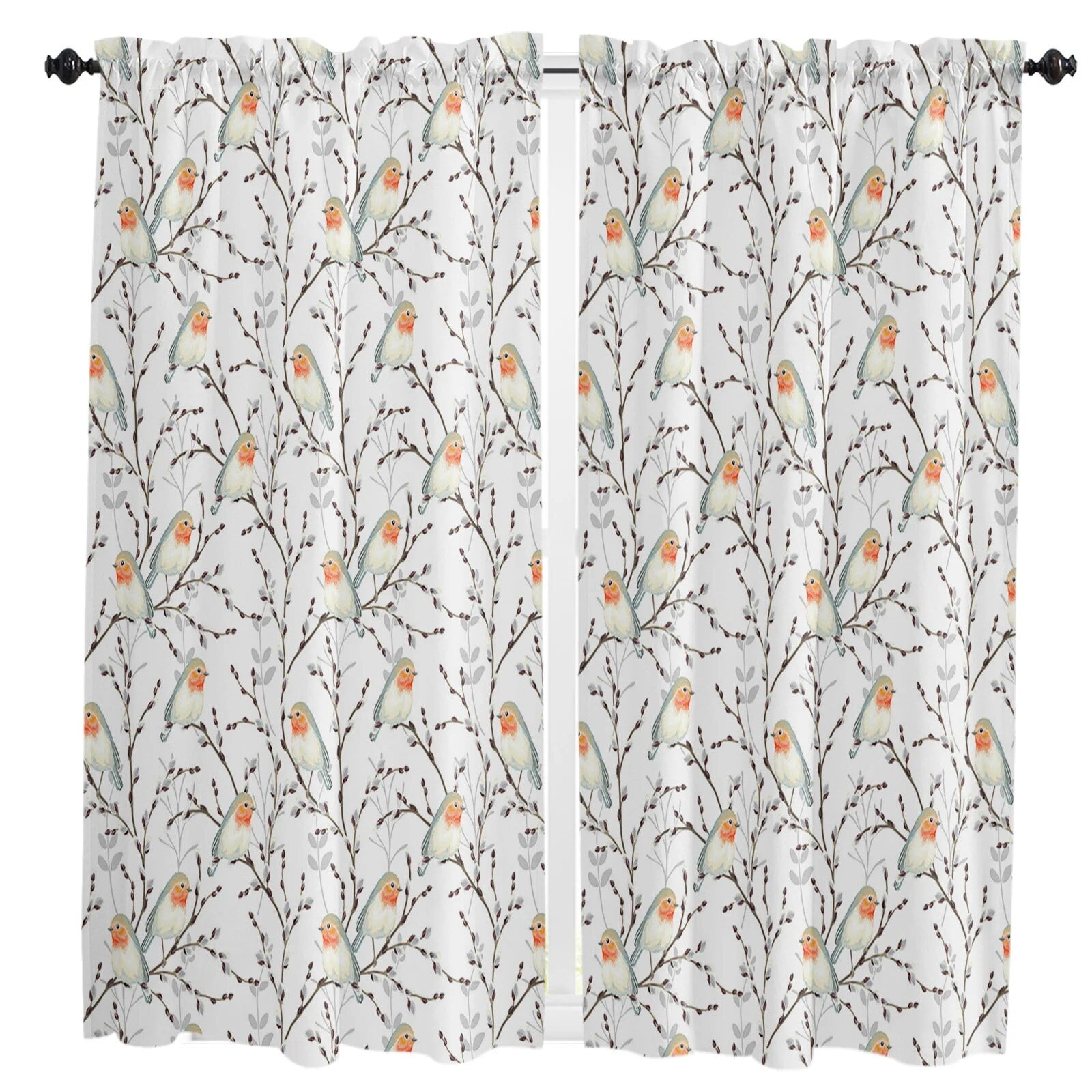 Willow Branch Robin Branch Bird Retro Living Room The Bedroom Home ...