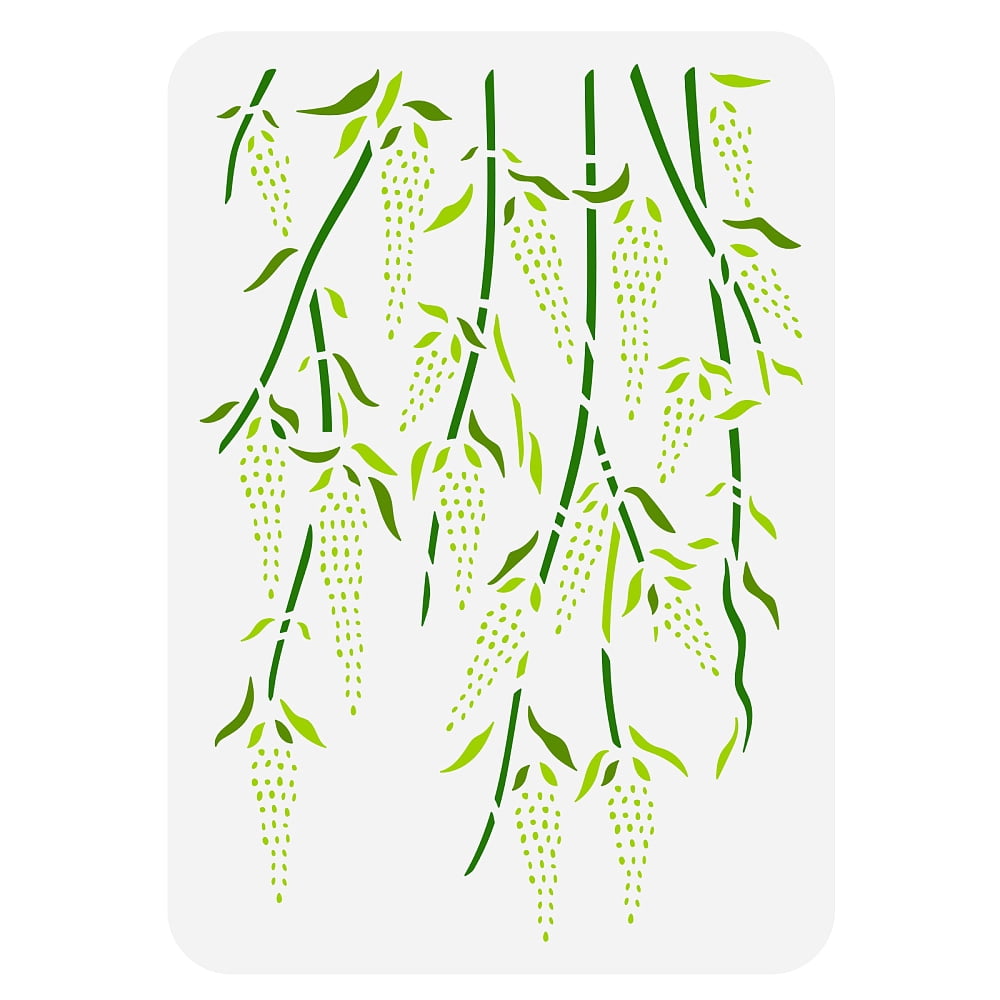 Willow Catkins Painting Stencil 8.3x11.7inch Reusable Weeping Willow ...