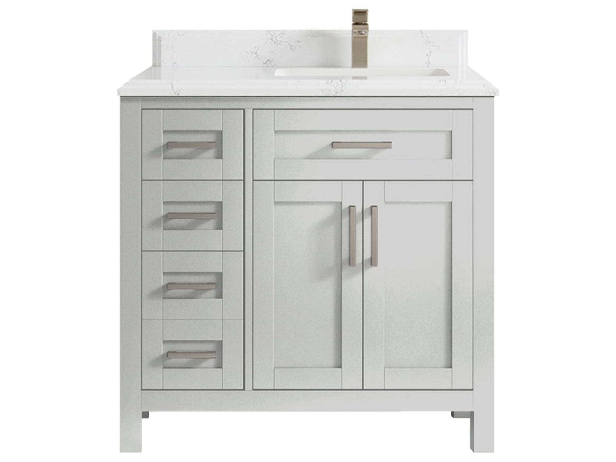 Willow Collections 36 in. W x 22 in. D Cambridge Right Offset Sink ...