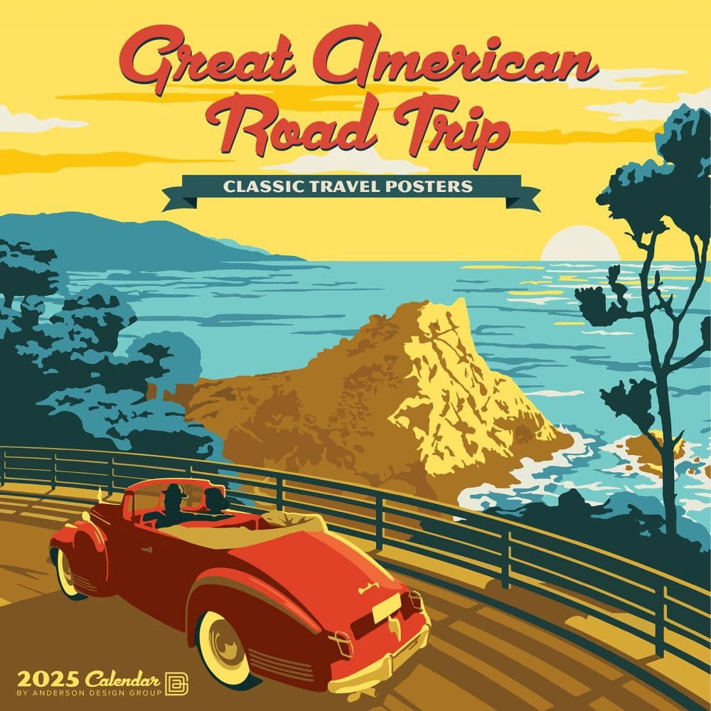 Willow Creek Press, Great American Road Trip Travel Post 2025 Wall ...