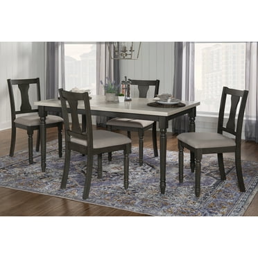 Roundhill Furniture Prato 5 Piece Dining Table Set - Walmart.com
