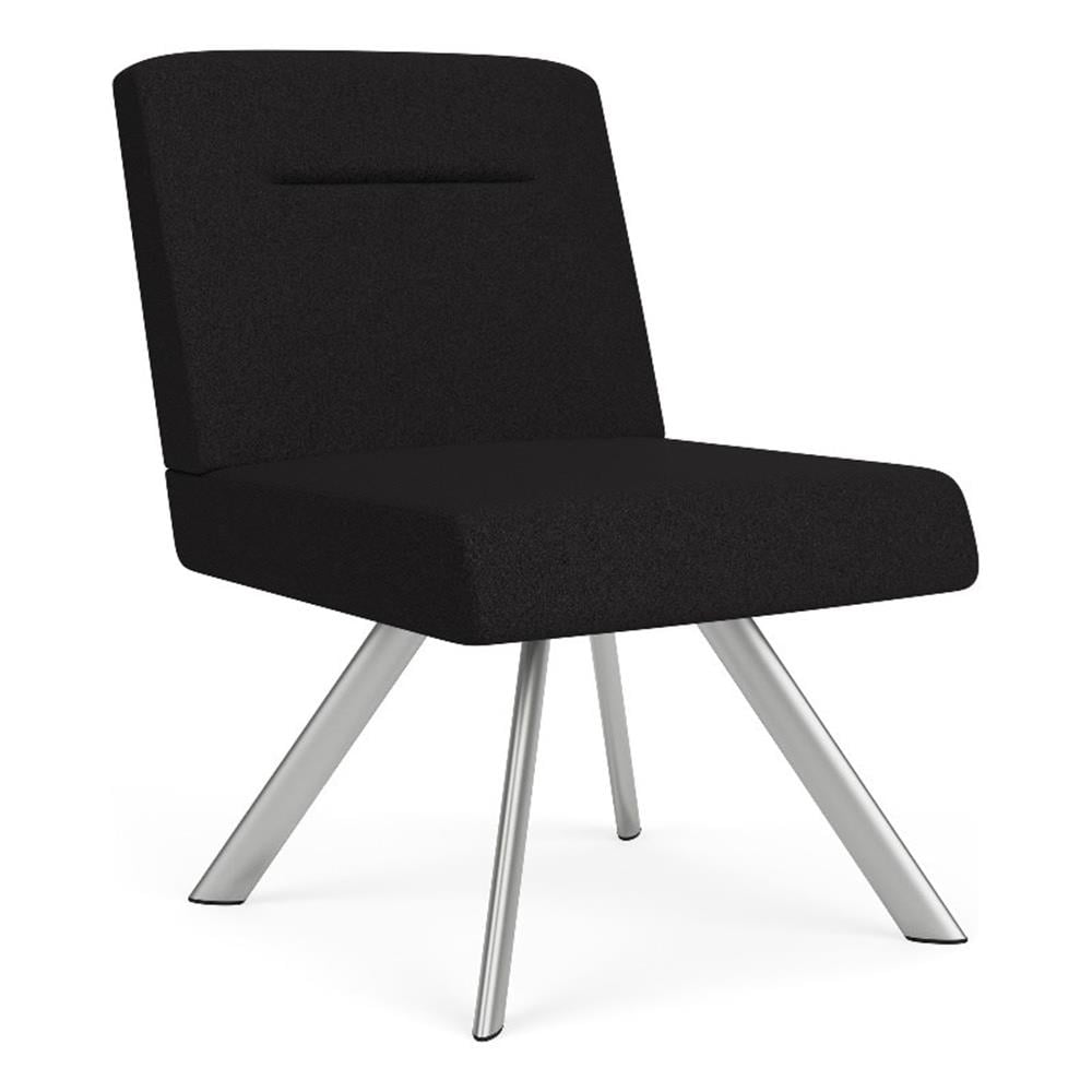 Willow Lounge Reception Armless Swivel Guest Chair / Silver Steel ...