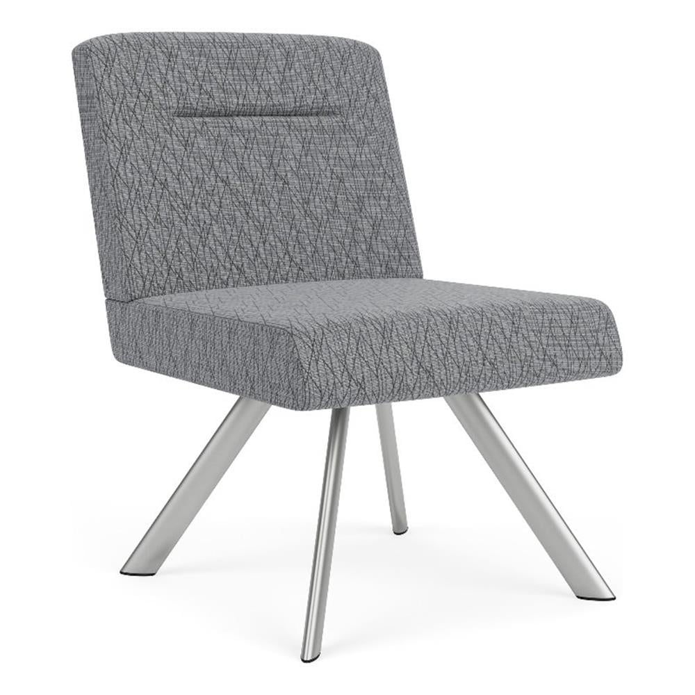 Willow Lounge Reception Waiting Armless Swivel Guest Chair / Silver ...