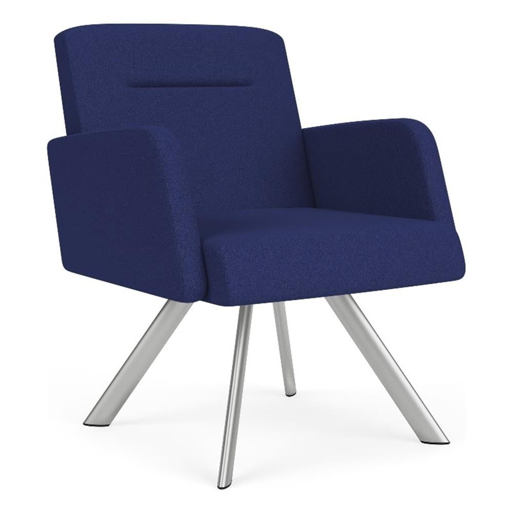 Willow Lounge Lobby Reception Waiting Swivel Guest Chair / Silver Steel ...