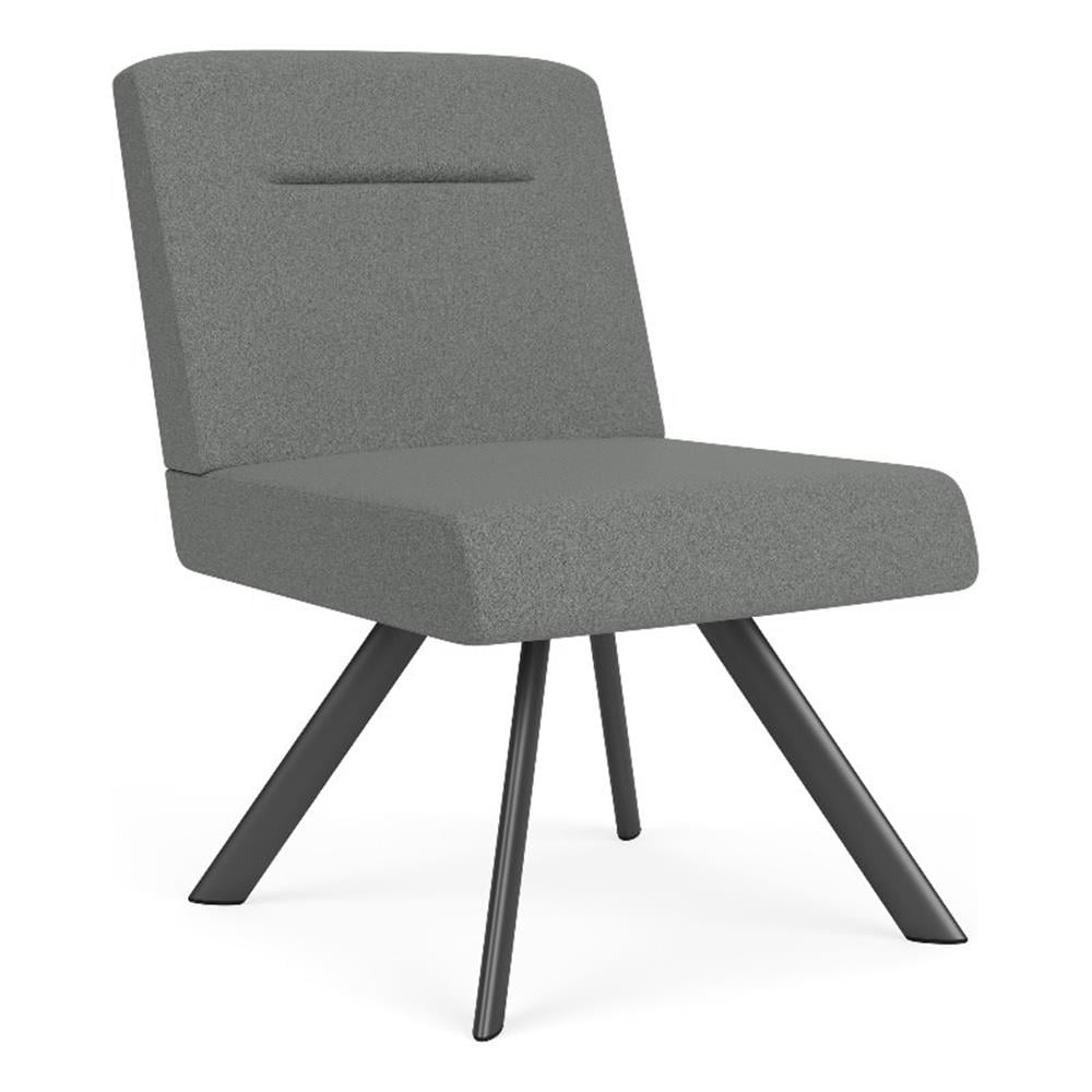 Willow Lounge Reception Armless Swivel Guest Chair / Charcoal Steel ...