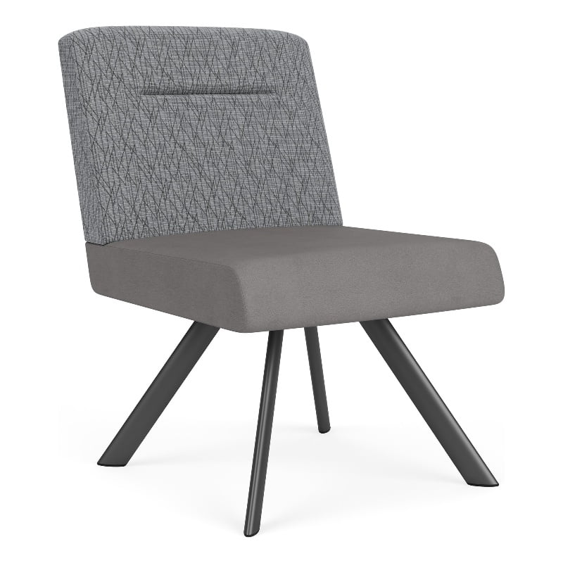 Willow Lounge Reception Armless Guest Chair Steel Legs - Walmart.com