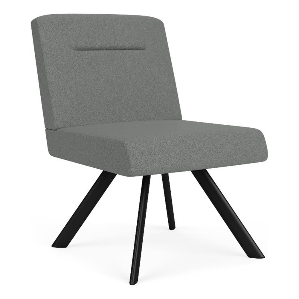 Willow Lounge Reception Armless Swivel Guest Chair / Black Steel ...