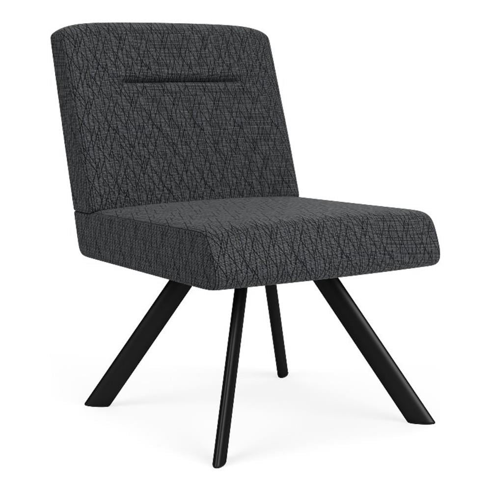 Willow Lounge Reception Waiting Armless Guest Chair / Black Steel ...