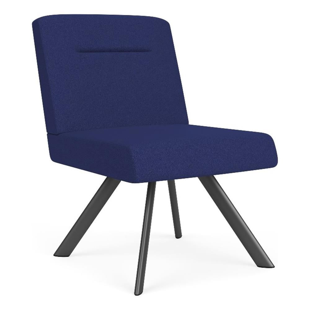 Willow Lounge Reception Waiting Armless Guest Chair / Charcoal Steel ...