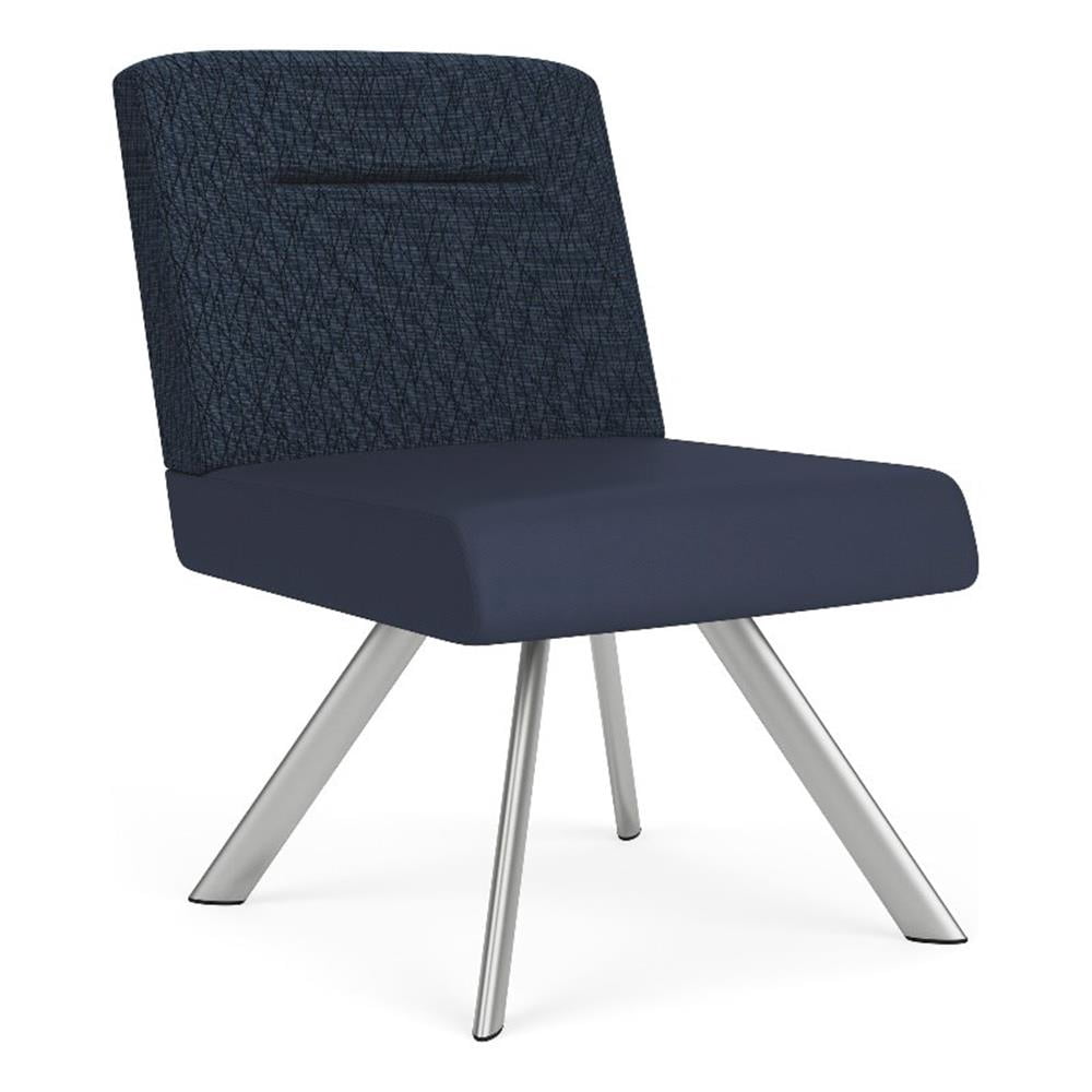 Willow Lounge Reception Armless Swivel Guest Chair / Silver Steel ...