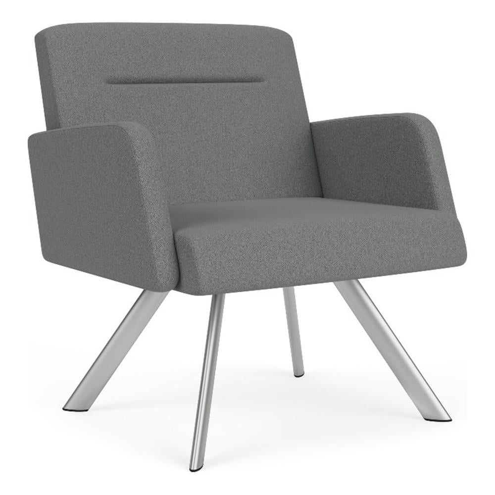 Willow Lounge Reception Waiting Bariatric Chair / Silver Steel / Light ...