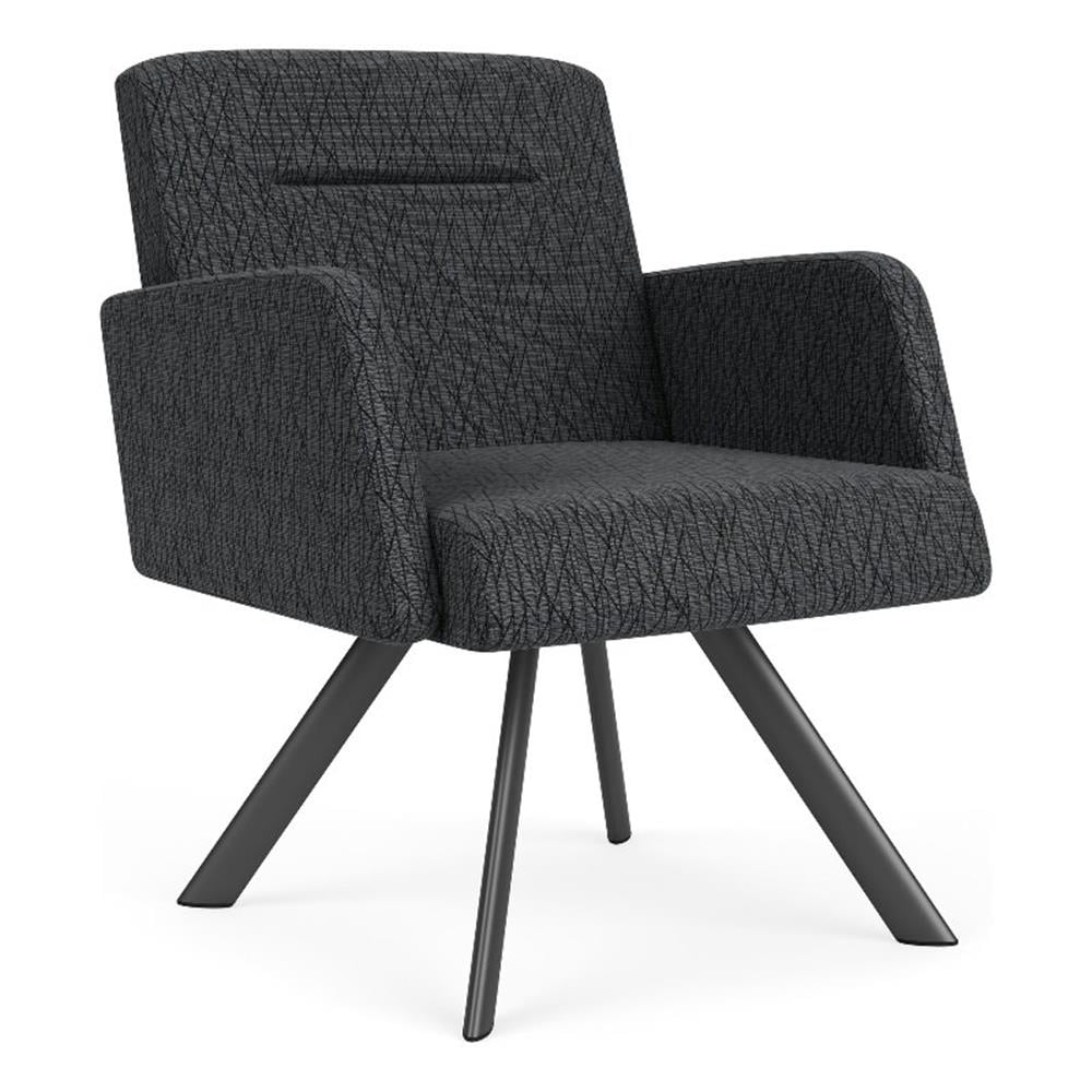 Willow Lounge Reception Waiting Swivel Guest Chair / Charcoal Steel ...
