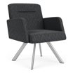Willow Lounge Reception Waiting Swivel Guest Chair / Charcoal Steel ...