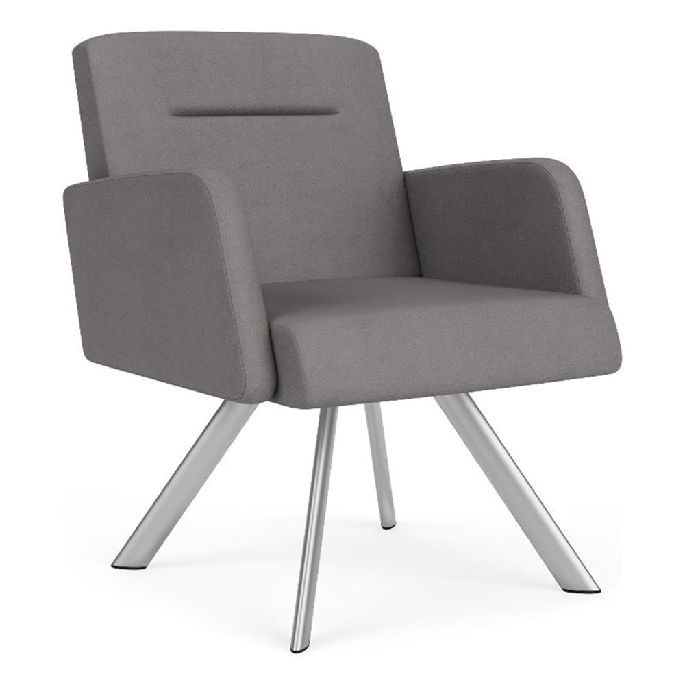 Willow Lounge Reception Waiting Swivel Guest Chair / Silver Steel ...