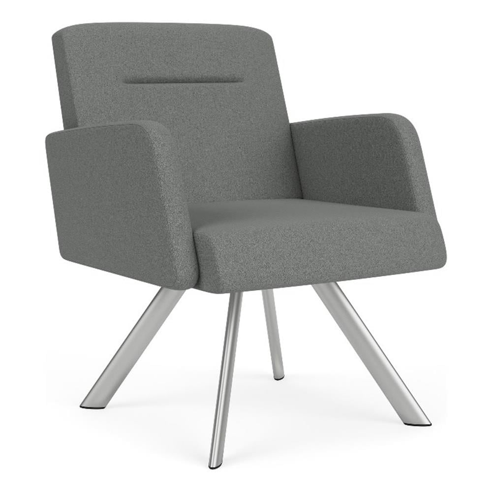 Willow Lounge Reception Waiting Swivel Guest Chair / Silver Steel ...