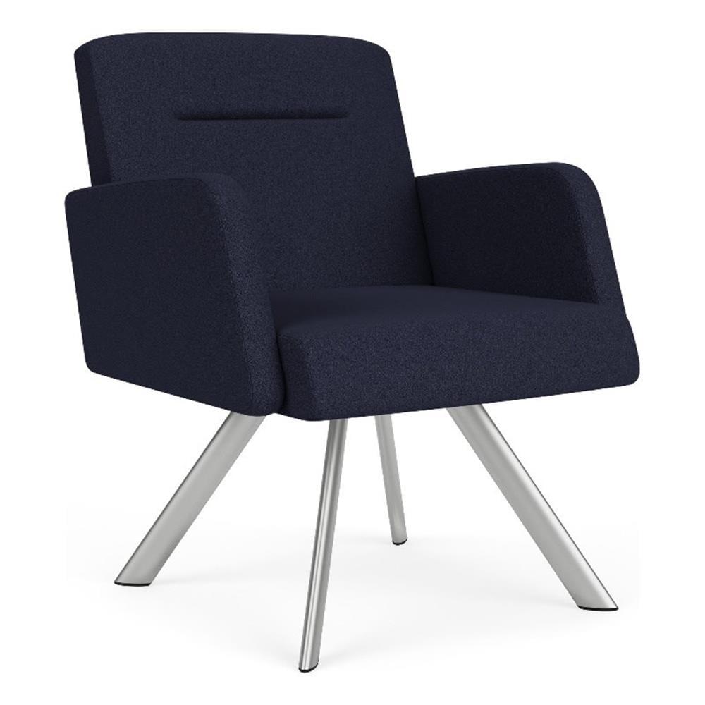 Willow Lounge Reception Waiting Swivel Guest Chair / Silver Steel ...