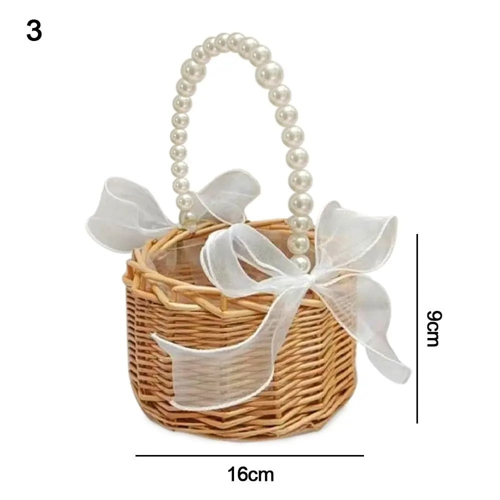 Willow Rattan Woven Basket Wicker Half Moon Storage With Handle Sturdy ...