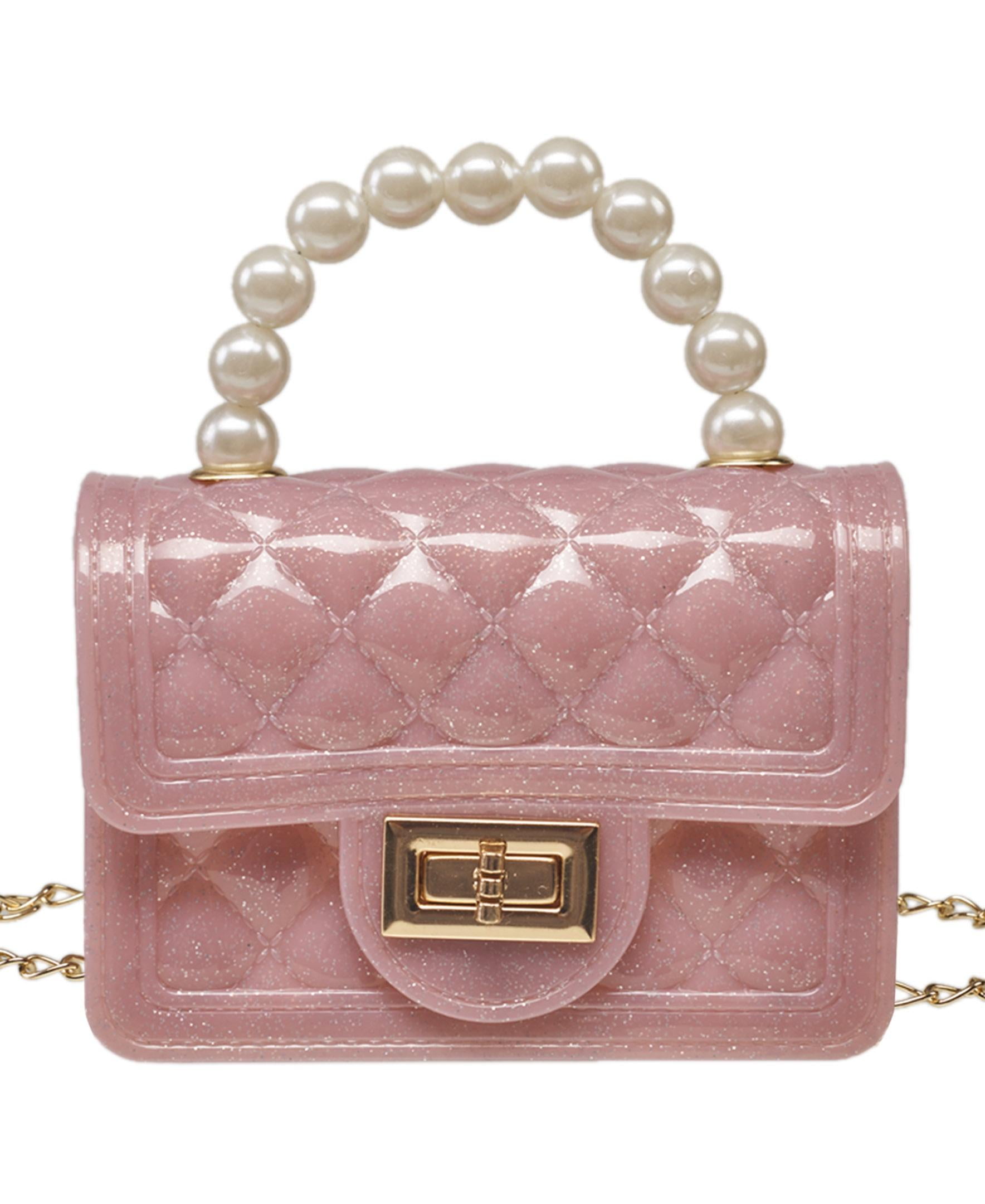 Willow & Ruby Kid’s Mini Quilted Glitter Bag for Girls (Youth) in Pink ...