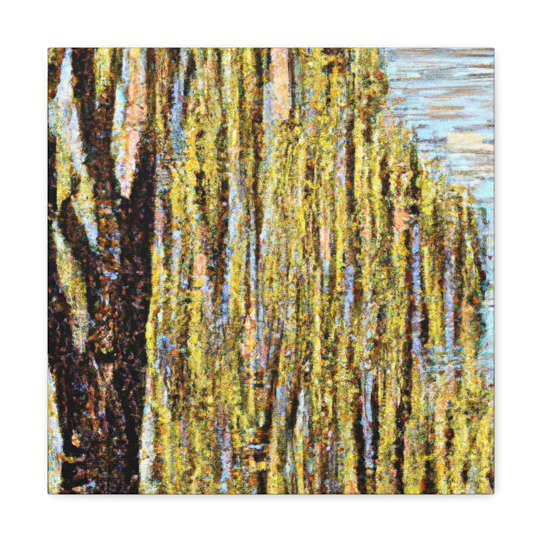 Willow Tree Pointillism - Canvas - Walmart.com