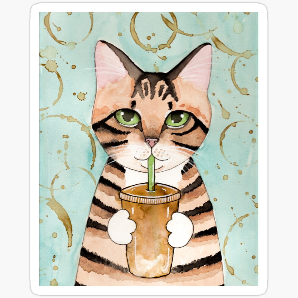 Willow With Iced Latte Sticker Phone Decal Water Bottle Stickers Car ...