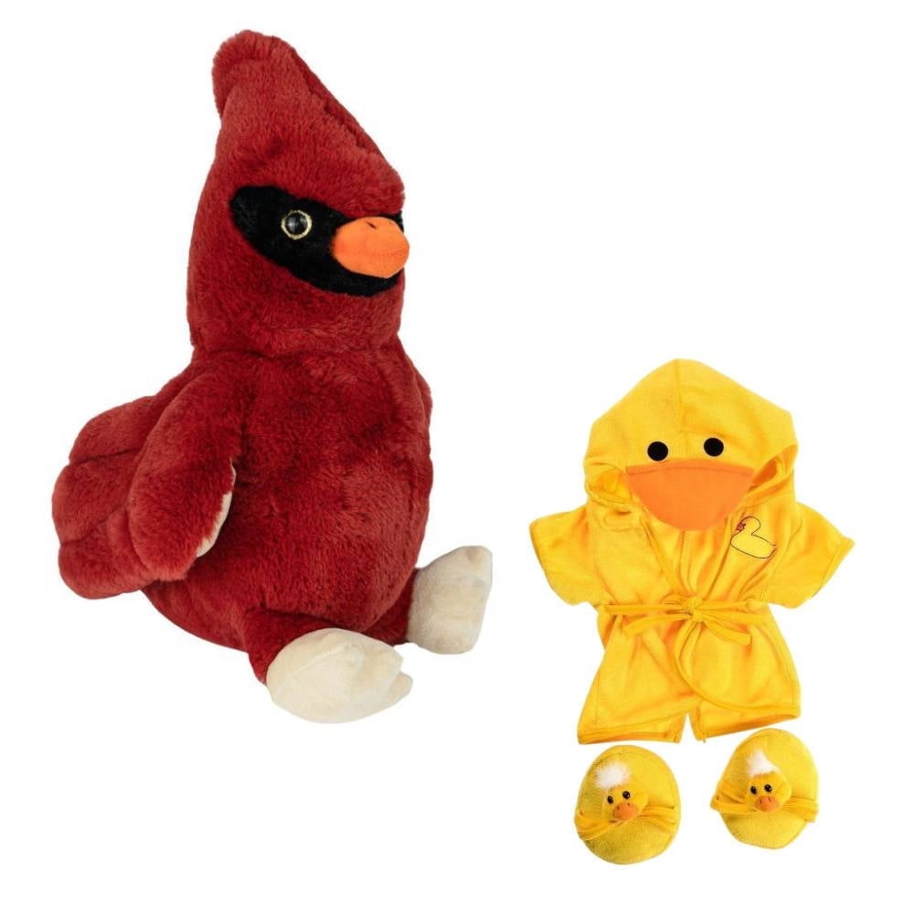Willow the Cardinal 16" Plush Toy with Duck Robe & Slippers – Soft Cozy ...