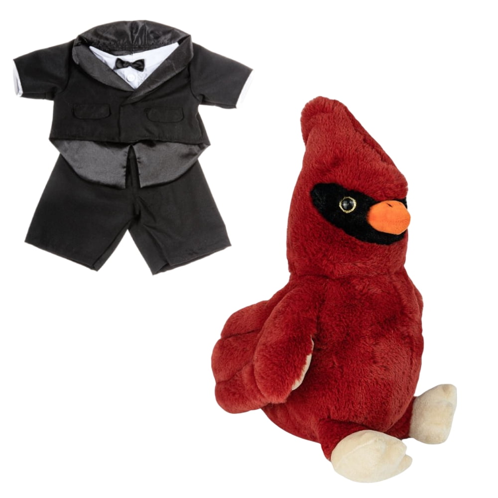 Willow the Cardinal 16 Inch Plush Toy with Tuxedo Suit - Cuddly ...